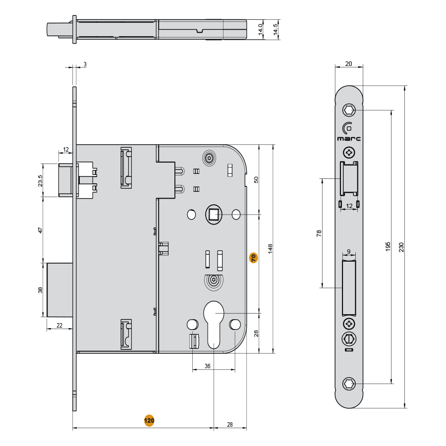 MARC | ASSA ABLOY : 725 PMR